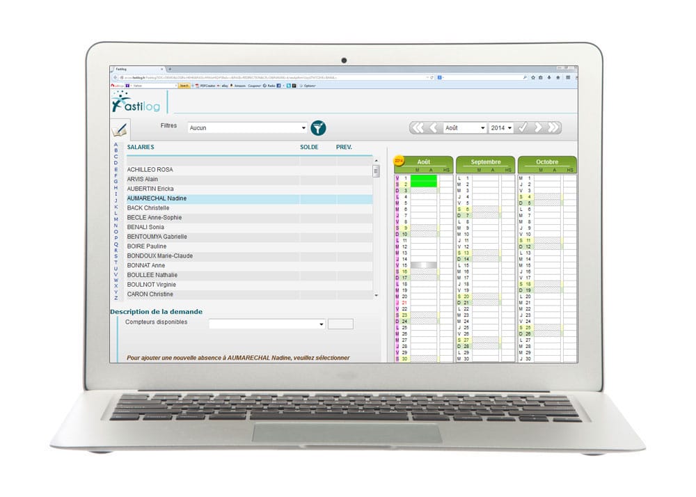 Gestion des congés et absences - Fastilog - gestion des temps et des ... Gestion des congés et absences - Fastilog - gestion des temps et des ...