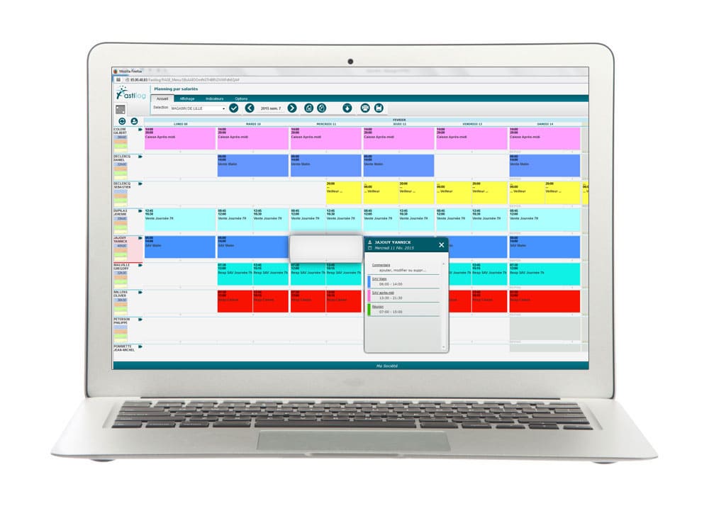Gestion des plannings - Fastilog - gestion des temps et des activités Gestion des plannings - Fastilog - gestion des temps et des activités