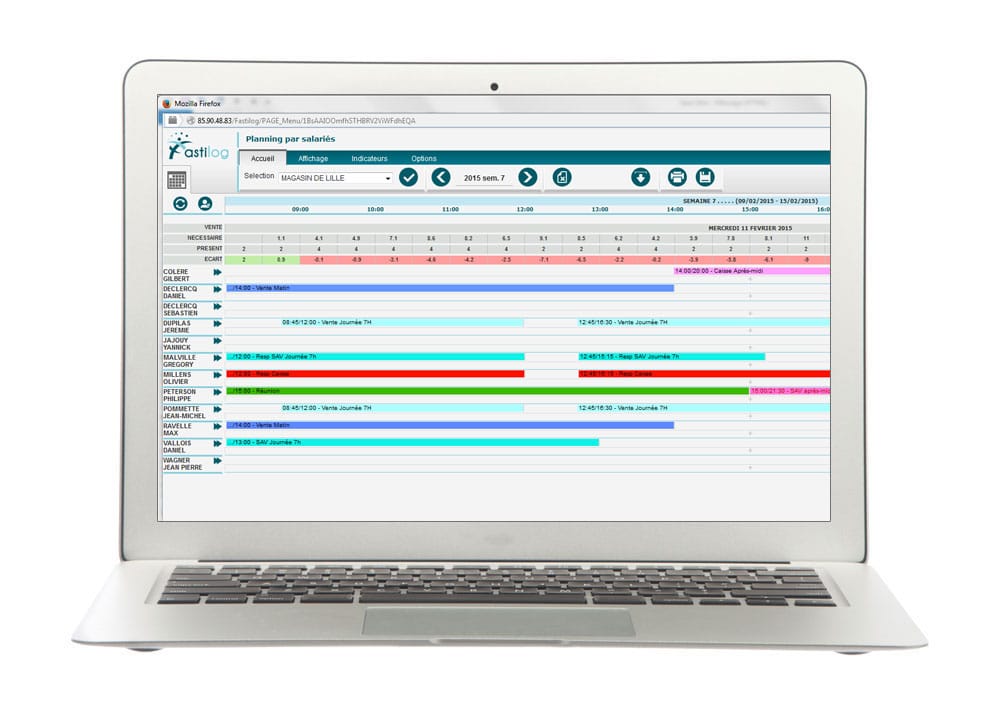 Gestion des plannings - Fastilog - gestion des temps et des activités Gestion des plannings - Fastilog - gestion des temps et des activités